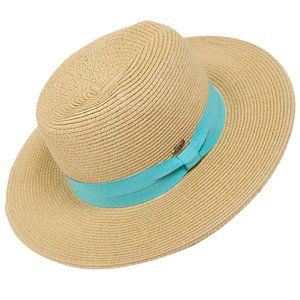 C.C | Accessories | Cc Braided Hat W Ribbon Summer Beach Sun Hat | Poshmark